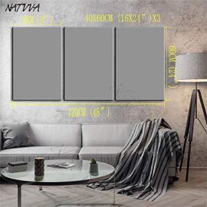 3 Pieces Picture Set Nordic Luxury Navy Blue Gold Abstract Leaves Vein Texture Canvas Print Decorative Painting for Living Room Home Decor With Inner Frame