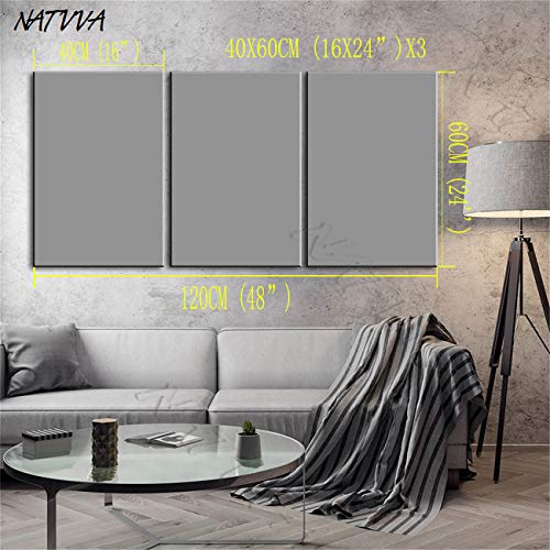 3 Pieces Picture Set Nordic Luxury Navy Blue Gold Abstract Leaves Vein Texture Canvas Print Decorative Painting for Living Room Home Decor With Inner Frame