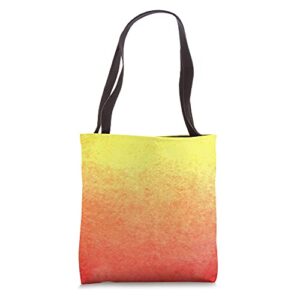 yellow, orange, and scarlet sunset ombre tote bag