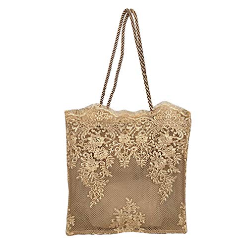 Women Flower Embroidery Tote Frosted Silk Straw Bag Summer Seaside Travel Vacation Beach Bag Shoulder Retro Lace Handbag New