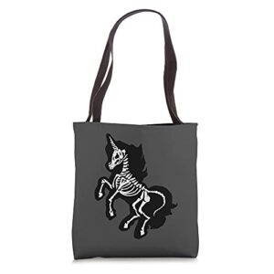 gothic unicorn skeleton kawaii alternative goth tote bag