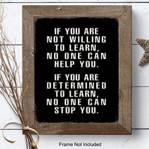 Motivational Wall Art - Office Wall Art & Decor Motivational poster - Positive Quotes Wall Decor - Encouragement Gifts - Positive Sayings for Wall Decor - Entrepreneur Wall Art - Inspirational Quotes