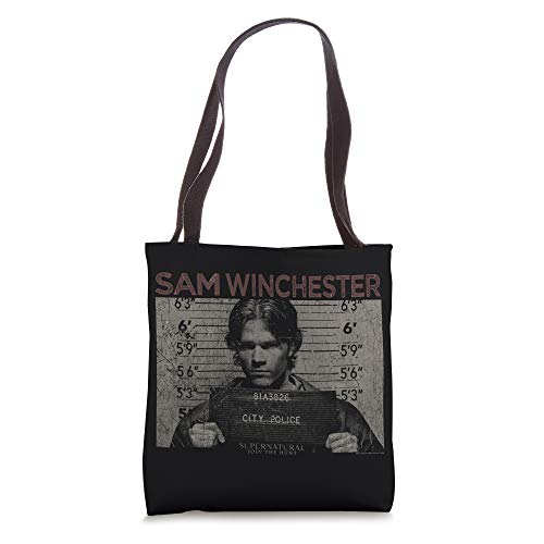 Supernatural Sam Mug Shot Tote Bag