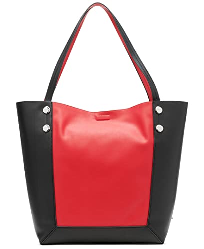 Calvin Klein Quinn North/South Tote, Poppy/Black