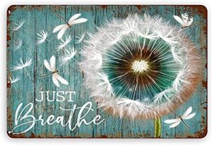 dandelion dragonfly new vintage metal sign decor for home office restaurant garage bar 8x12 inch