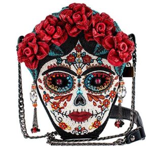 mary frances la catrina beaded crossbody handbag