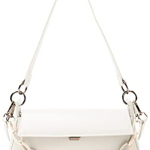 GRACE KARIN Women Shoulder Bag Crossbody Removable Strap Leather White Chain Handbags Medium