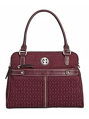 Giani Bernini Women's Burgundy Logo Adjustable Strap Satchel Handbag