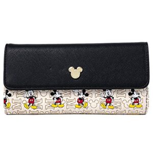 loungefly disney mickey mouse hardware faux leather wallet