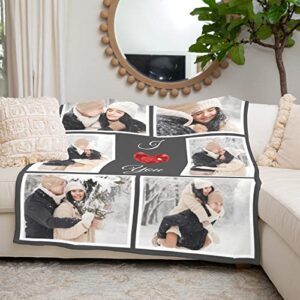 I Love You Gifts for Couples, Custom Blanket with Photos, Personalized Blankets with Pictures, Photo Blankets Using My Own Photos, Personalised Gifts for Christmas