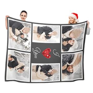 I Love You Gifts for Couples, Custom Blanket with Photos, Personalized Blankets with Pictures, Photo Blankets Using My Own Photos, Personalised Gifts for Christmas