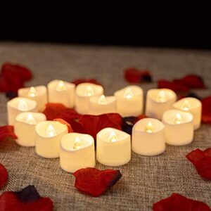 homemory candles & rose kit, 12pcs tea lights candles with 100pcs artificial rose petals, valentine candles, ideal for valentine’s day, romantic propose, anniversary, and wedding decoration