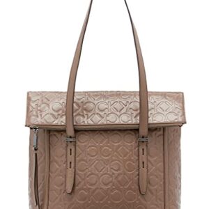 Calvin Klein Aurora Tote, Taupe Emboss