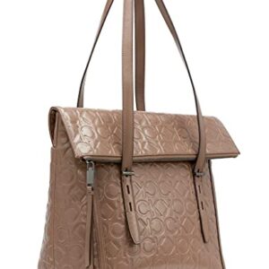 Calvin Klein Aurora Tote, Taupe Emboss