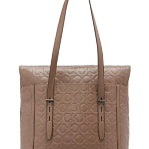 Calvin Klein Aurora Tote, Taupe Emboss