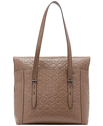 Calvin Klein Aurora Tote, Taupe Emboss