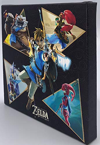 Prolific Art Galleries The Legend of Zelda Canvas Print Poster Wall Art Decor (6x6 inch) - Link with The Four Champions of Hyrule - Daruk,Mipha,Revali and Urbosa