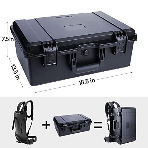 Hard Shell Travel Carrying Case Bag Compatible with PS5 Console Games Accessories with Removable Ergonomic Strap Anti-Fall Shockproof Waterproof Backpack for Digital Edition & disc Edition