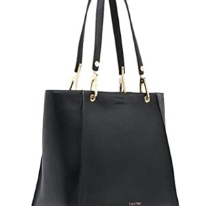 Calvin Klein Reyna North/South Tote, Black/Gold