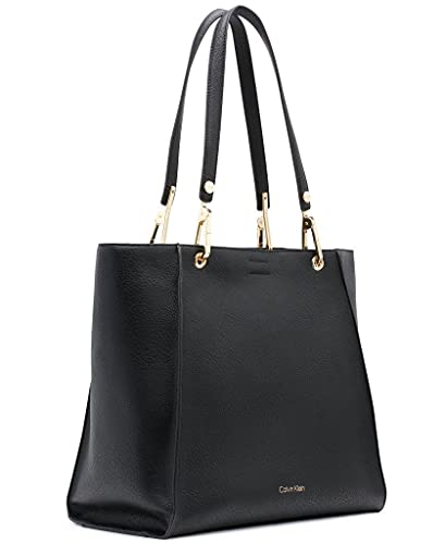 Calvin Klein Reyna North/South Tote, Black/Gold