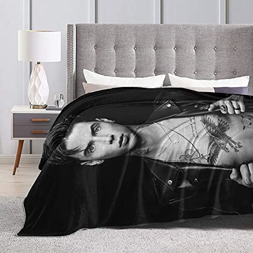 Huiyingke Andy Biersack Soft and Warm Throw Blanket Printed Ultra-Soft Micro Fleece Blanket 80inchx60inch Black