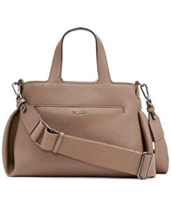 calvin klein lee satchel, taupe