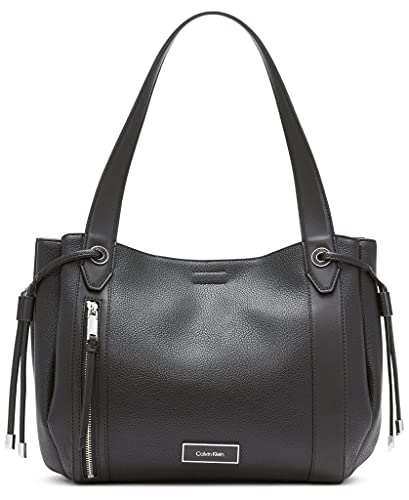 Calvin Klein Leah Tote, Black/Silver