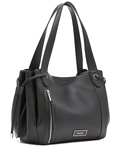 Calvin Klein Leah Tote, Black/Silver