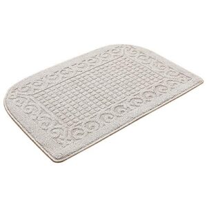 39x20inch Anti Fatigue Kitchen Rug Mats are Made of 100% Polypropylene Half Round Rug Cushion Specialized in Anti Slippery and Machine Washable,Beige