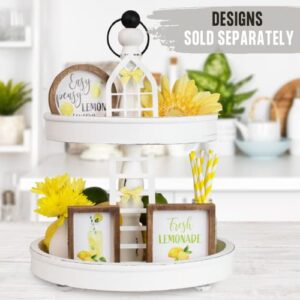 Beautiful Two Tiered Tray – Rustic Wooden Serving Tray Enhances Your Spring Decor - Perfect for Your Home Decorations