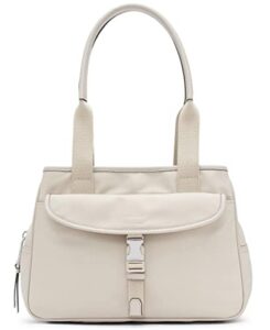 calvin klein shay triple compartment satchel, fawn