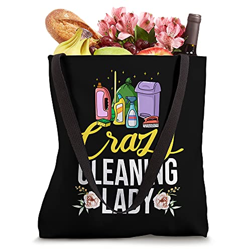 Crazy Cleaning Lady Housekeeping Housekeeper Tote Bag