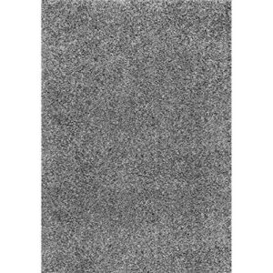 nuLOOM Marleen Contemporary Shag Area Rug, 6' Square, Grey