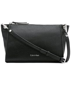 calvin klein reyna crossbody, black/silver