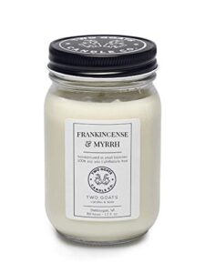 frankincense & myrrh scented soy candle | hand poured in the usa | 12 oz.