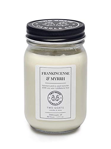 Frankincense & Myrrh Scented Soy Candle | Hand Poured in the USA | 12 oz.