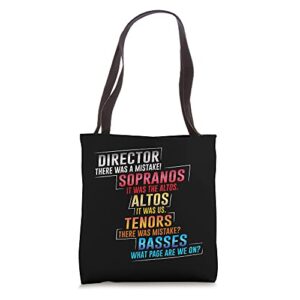 choir director gifts choir director shirt funny choir tote bag