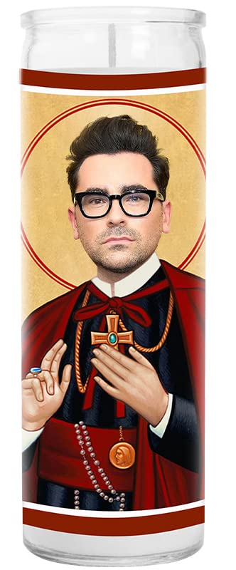 Dan Levy Celebrity Prayer Candle - Funny Saint Candle - Prayer Pop Culture Votive - 100% Handmade in USA - Funny Celeb Novelty Actor TV Show Gift