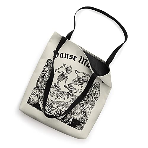 Dancing Skeletons - Dance of Death, Danse Macabre Medieval Tote Bag