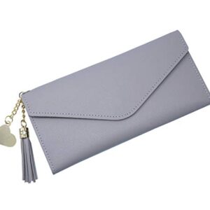 Womens Wallet Ultra Slim Pu Leather Credit Card Holder Clutch Hand holding trendy Wallets for Women(purple)