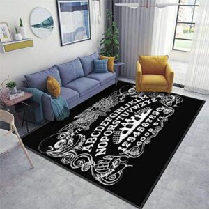 black ouija area rugs non-slip floor mat doormats home runner rug carpet for bedroom indoor outdoor kids play mat nursery throw rugs yoga mat