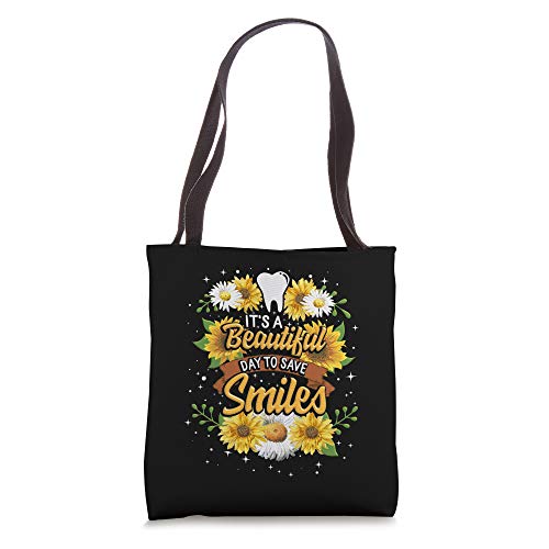 Dentist Dental Assistant Hygienist Save Smiles Graduation Tote Bag