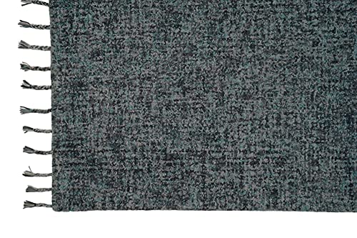 LOOMINAIRE Handmade Carpet Nomad Midnight Blue Wool Natural Fiber Easy Maintenance Rug for Living Room Bed Room Family Room Floors (8' x 10')