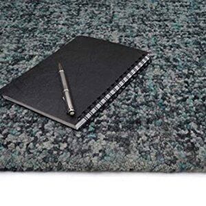 LOOMINAIRE Handmade Carpet Nomad Midnight Blue Wool Natural Fiber Easy Maintenance Rug for Living Room Bed Room Family Room Floors (8' x 10')