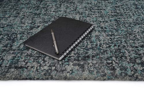 LOOMINAIRE Handmade Carpet Nomad Midnight Blue Wool Natural Fiber Easy Maintenance Rug for Living Room Bed Room Family Room Floors (8' x 10')