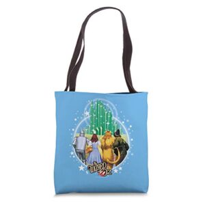 the wizard of oz off to emerald city tote bag