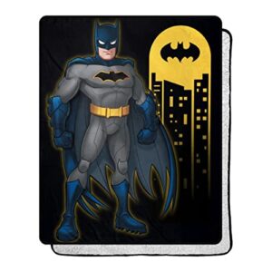 northwest batman answer the call silk touch sherpa throw blanket, 40″ x 50″