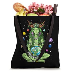 Gaia Greek Goddess Pagan Mother Earth Hippie Nature Witchy Tote Bag