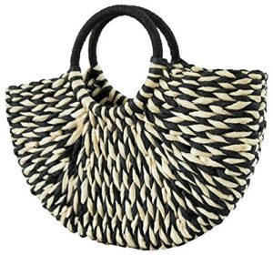 qzunique women’s summer straw tote bag without lining handbag handwoven shoulder bag hobo purse