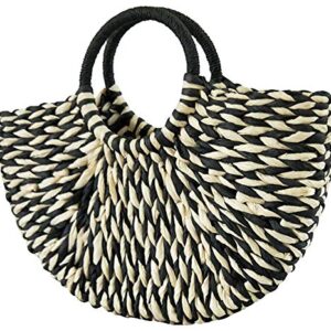 QZUnique Women's Summer Straw Tote Bag Without Lining Handbag Handwoven Shoulder Bag Hobo Purse